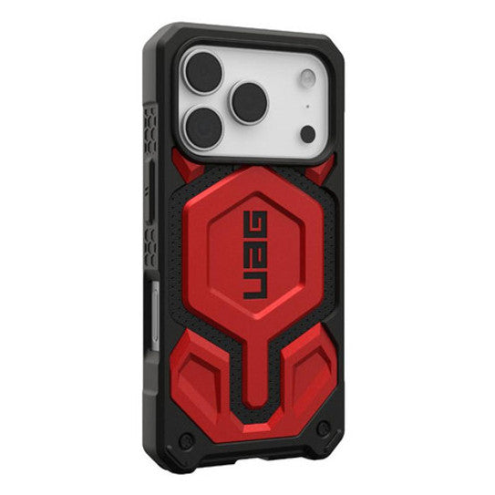 UAG Monarch Pro Crimson Red Vegan Faux Leather Case iPhone 17 Pro Max