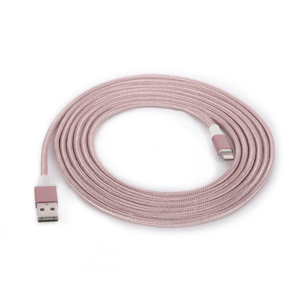 Griffin Premium Braided Lightning Cable Rose Gold, 5ft (1.5m)